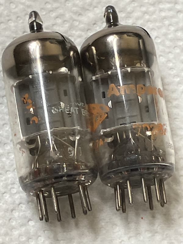 Mullard 7025 Blackburn 1969 Amperex Preamp Tubes Pair ECC83 | Reverb