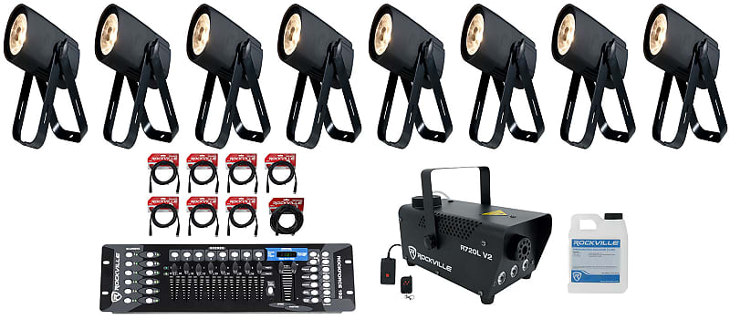 (8) American DJ SABER SPOT WW 15 Watt LED Pinspot Lights+DMX | Reverb