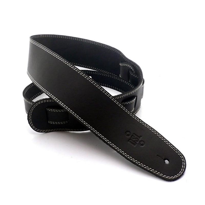 DSL Straps Premium Leather Guitar Strap 2.5" - Black with | Reverb