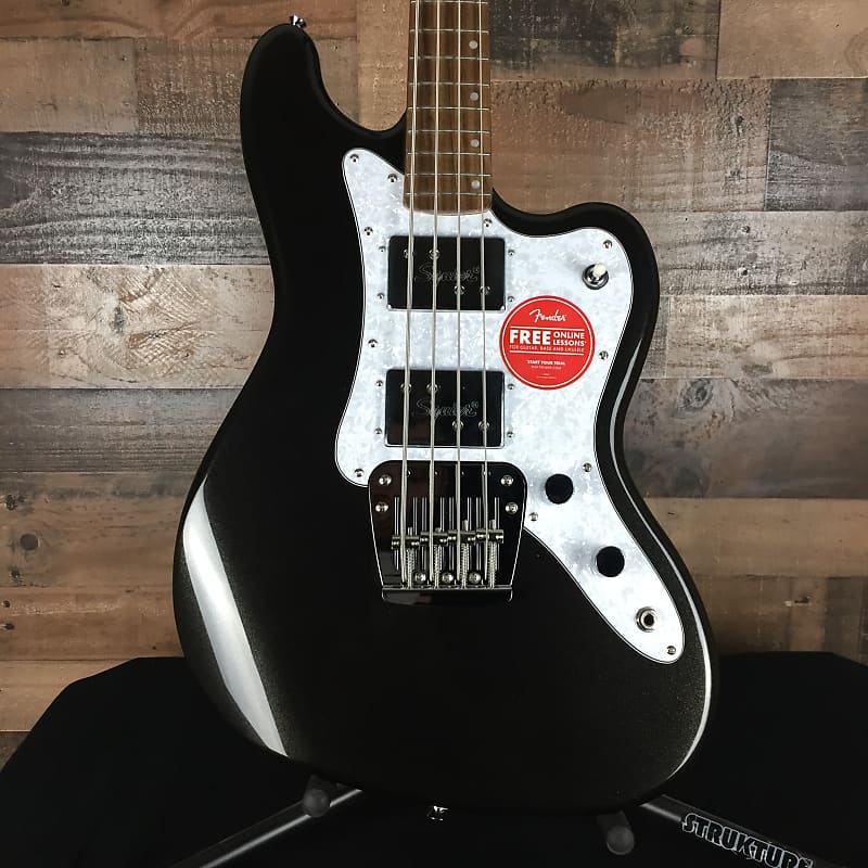 Squier Paranormal Rascal Bass HH Metallic Black, Free Ship, | Reverb