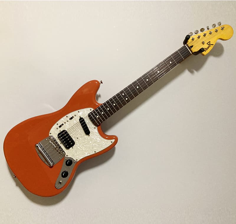 Kurt Cobain Oranj-Stang Tribute Squier Mustang - Fiesta Red | Reverb
