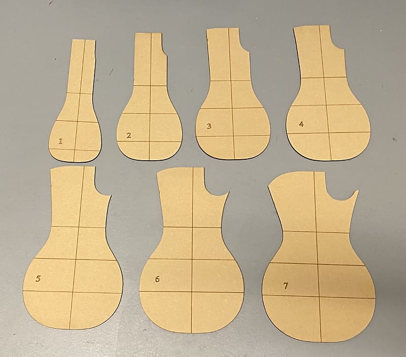 Guitar Building Templates 1958, 1959, 1960 Les Paul Standard | Reverb