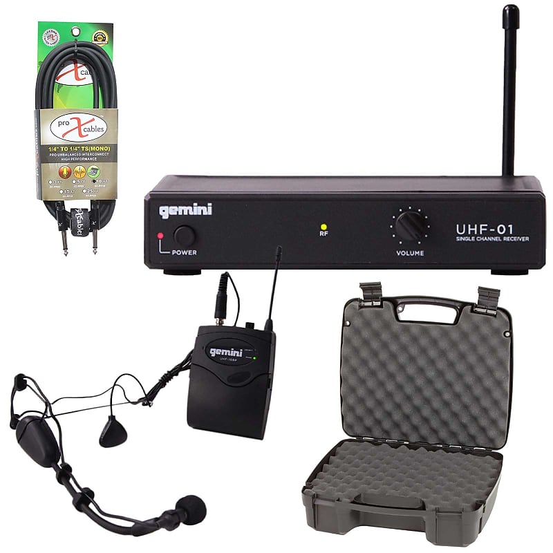 Gemini UHF-01HL Wireless Headset/Lavalier Combo Microphone | Reverb