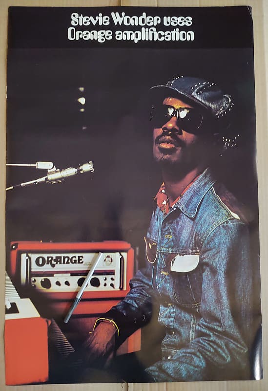 Orange Amplifier Stevie Wonder Poster Original 1970s Orange | Reverb