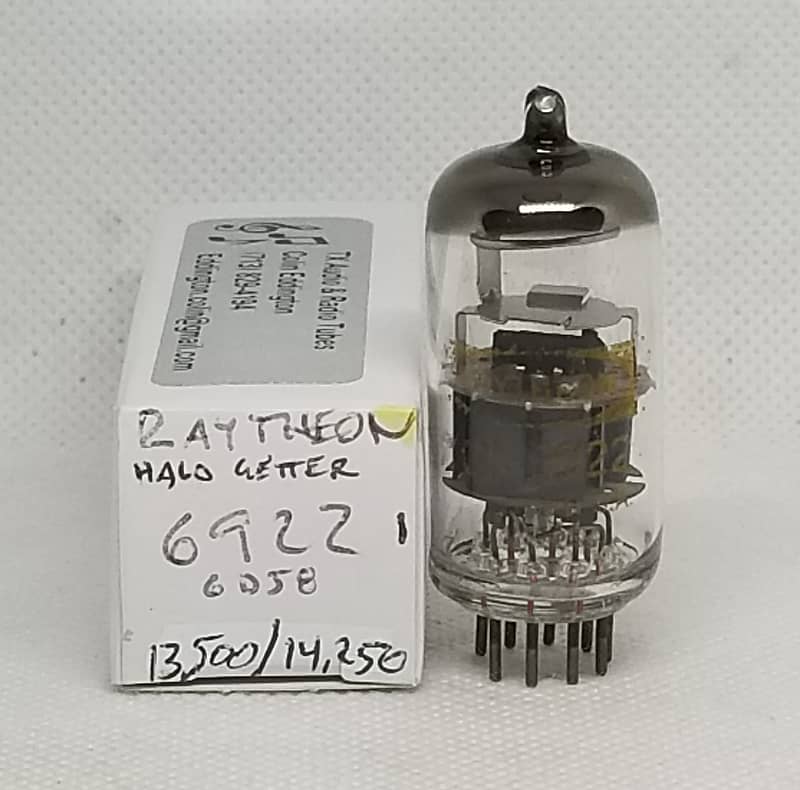 Raytheon 6922 Well Balanced (5.2%) Single NOS 6DJ8 ECC88 | Reverb