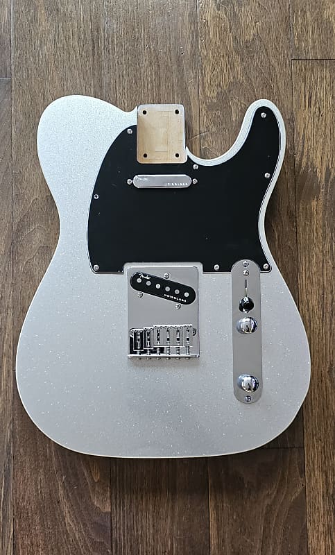 CUSTOM TELECASTER COMPLETE BODY IN SILVER SPARKLE | Reverb