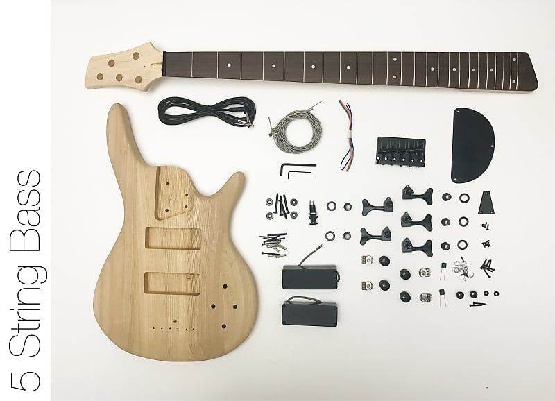 5 String Ash Electric Bass Kit | Reverb