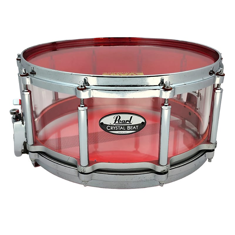 Used Pearl Crystal Beat Acrylic Free Floating Snare Drum | Reverb