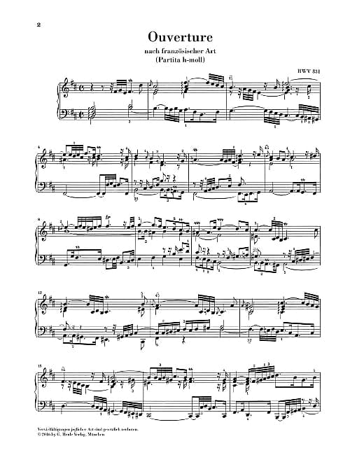 Johann Sebastian Bach French Overture in B Minor BWV 831 | Reverb