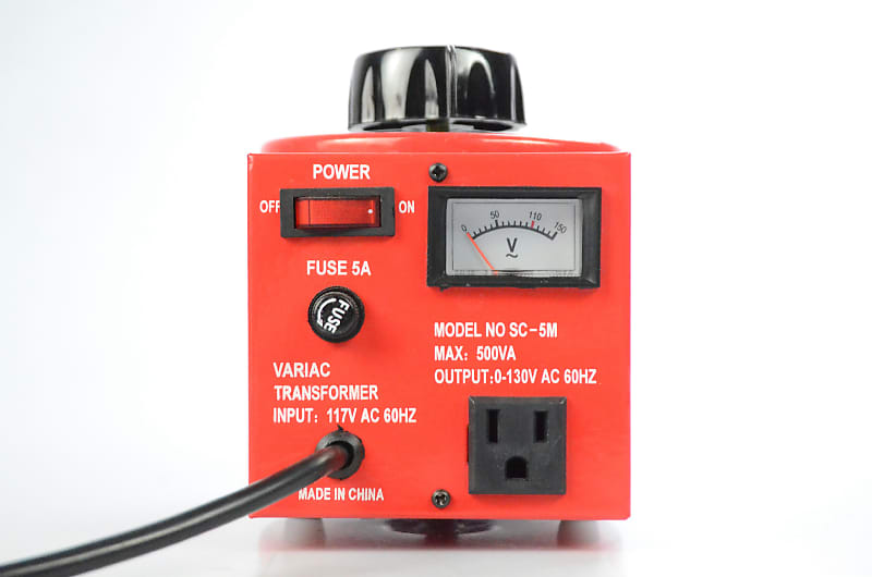 Variac Variable Transformer Voltage Regulator SC-5M Red | Reverb