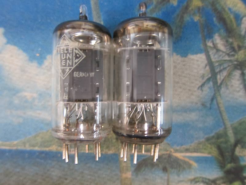 Pr EX Vintage Telefunken 12DW7/7247 Tubes, 1960s,Ribbed | Reverb