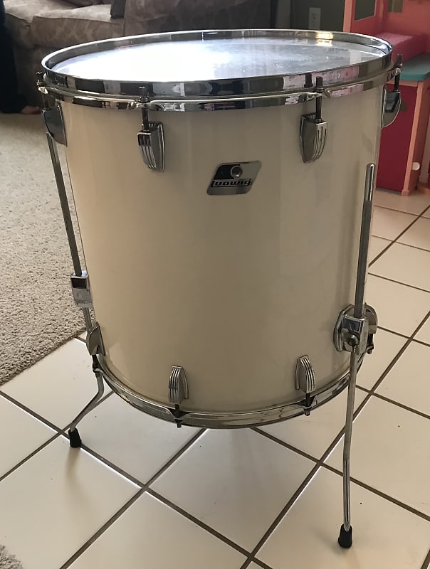 Ludwig 16x16” Rocker USA Floor Tom 1980’s White | Reverb