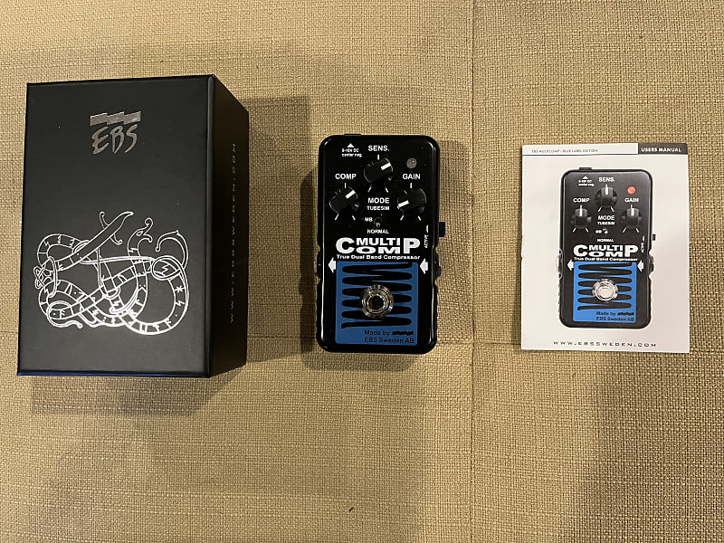 EBS MultiComp Blue Label True Dual Band Compressor 2021 Black | Reverb