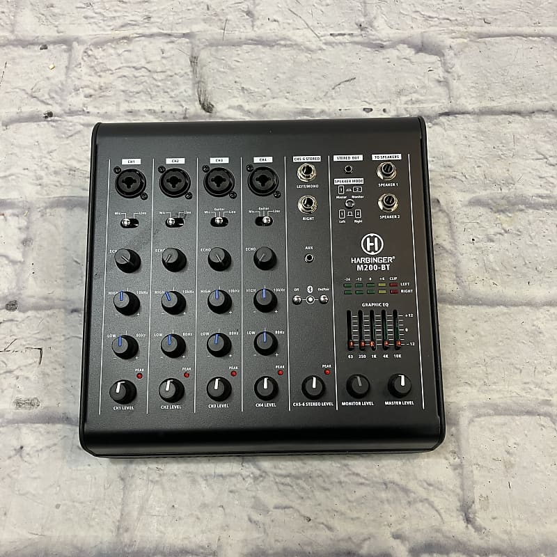 Harbinger M200-BT 4 Channel Mixer with Bluetooth and Carry | Reverb