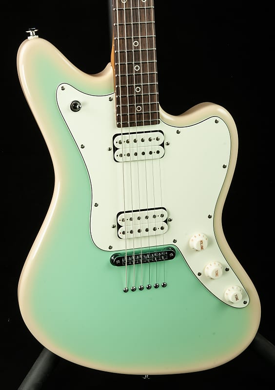 Suhr Classic JM Custom in Surf Green with Olympic White Burst | Reverb