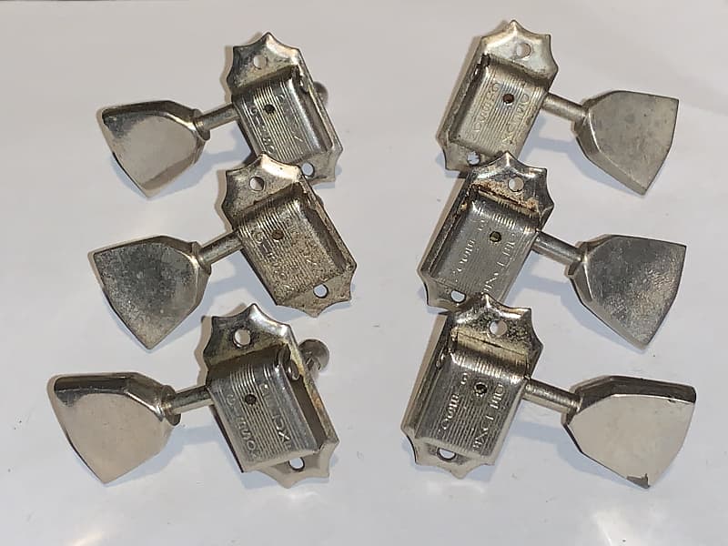 Gibson Deluxe Double Line Pat no. 3x3 Tuners Keystone Buttons | Reverb