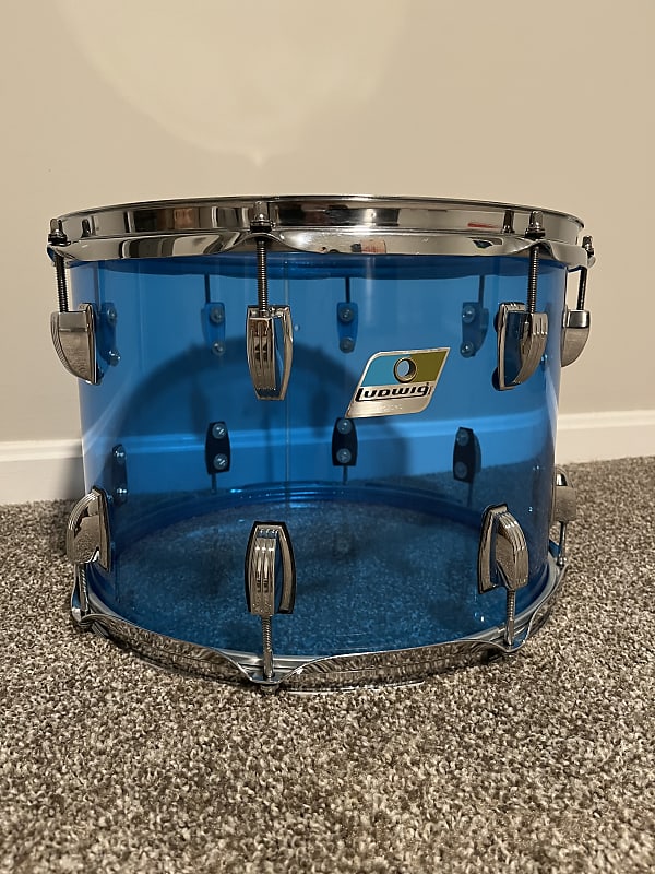 Ludwig Vistalite rack tom 1975 Blue | Reverb