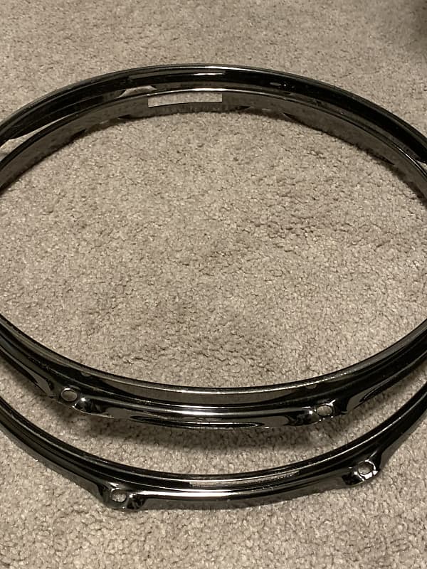Tama 13” 8 Hole Triple Flanged Snare Drum Hoop 2010s Black | Reverb