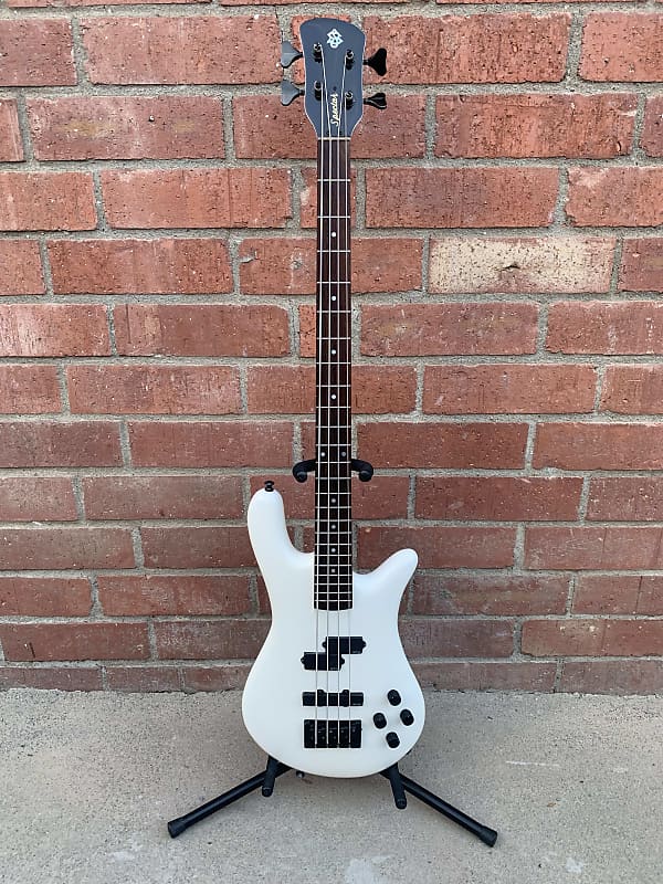 1985 Spector NS2A with Hazlab and EMGs, White | Reverb