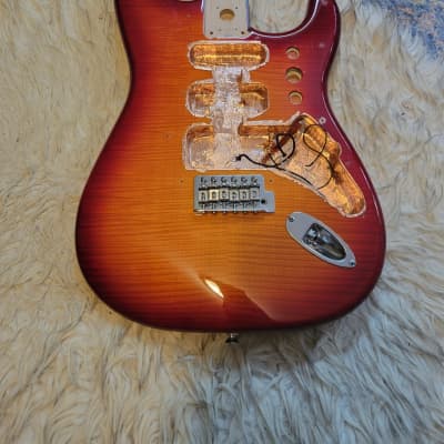 Fender Plus Top Stratocaster Body - Flamed Cherry Sunburst | Reverb