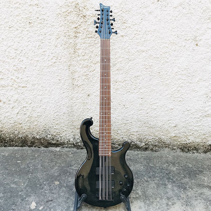 Dean Rhapsody 12-String Bass Trans Black Electric Bass | Reverb