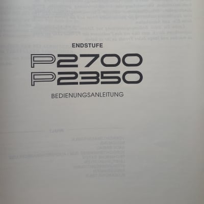 Operation Manual for Yamaha P2700 P250 Power Amplifiers in | Reverb