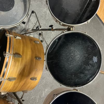 Vintage Ludwig Quadra Plus 8-Piece Drum Set, Natural Maple w/ | Reverb