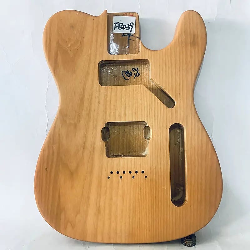 Solid Ash Guitar Tele Telecaster Style String Through Body | Reverb