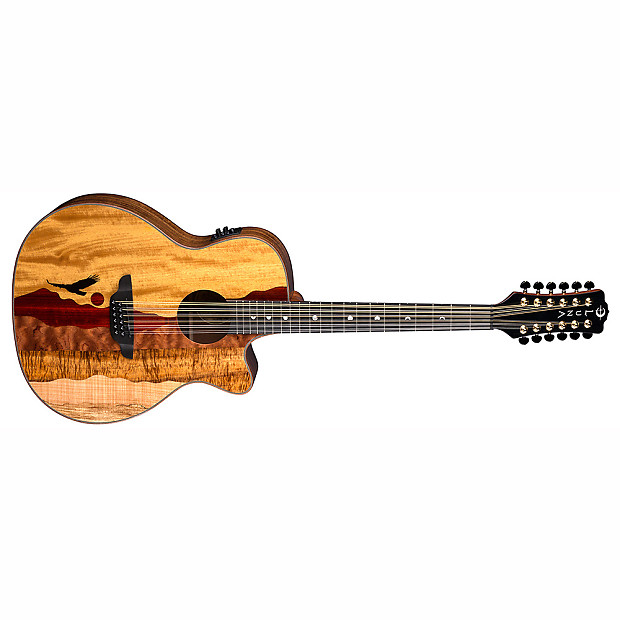Luna Vista Eagle 12-String with Electronics Natural | Reverb