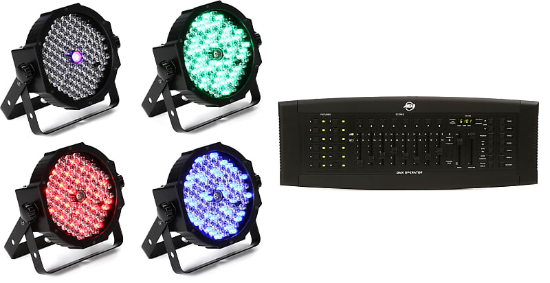 ADJ Mega Flat Pak Plus RGB+UV Par Package (4-pack) Bundle | Reverb