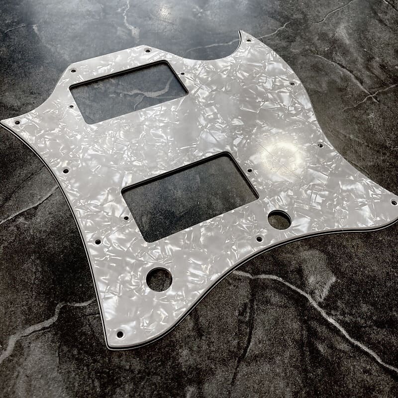 White Pearl 4 Ply Full Face Pickguard for Epiphone SG | Reverb
