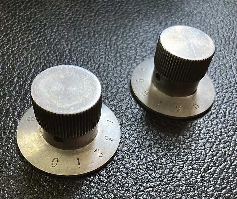 Aluminum Control Knobs - Big! - Vintage - Pair of Two | Reverb