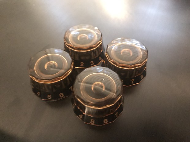 4 Paul Reed Smith Lampshade knobs Amber | Reverb