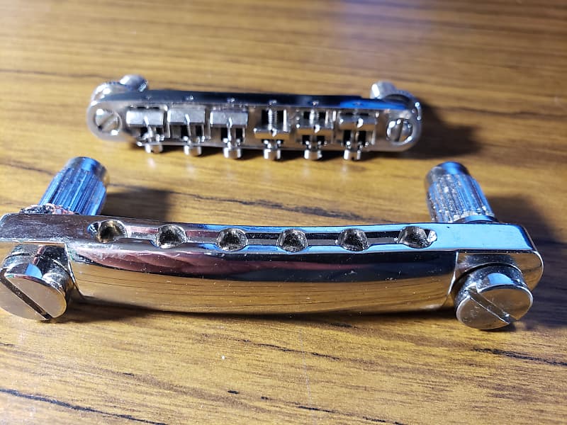 Epiphone Chrome Tune-O-Matic Bridge and Tailpiece with Studs | Reverb