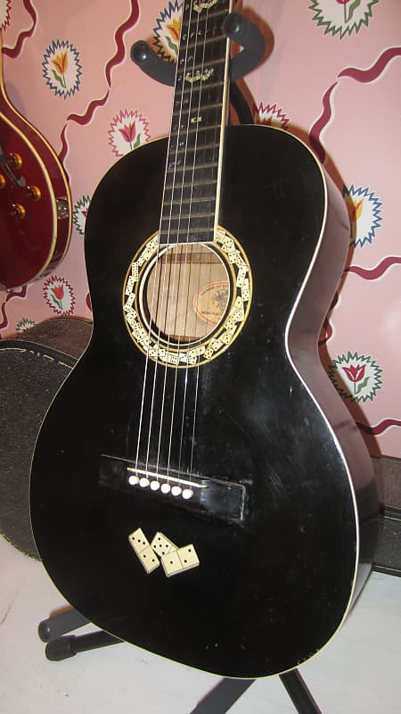Regal Le Domino Parlor Guitar 1930s - Black Domino | Reverb
