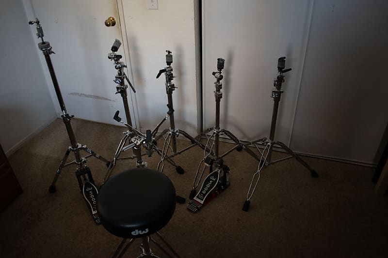 DW Drum Hardware 8 Pieces Kick Pedal Hi Hat Snare Boom Cymbal | Reverb