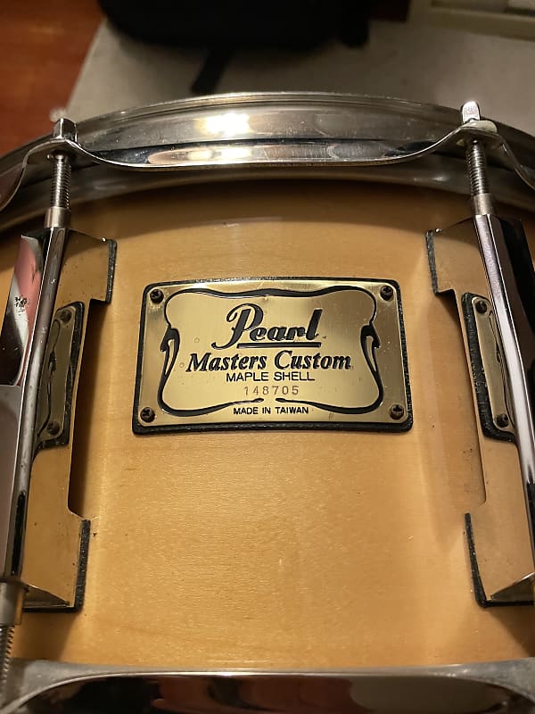 Pearl Masters Custom 1990's Natural Maple Shell 6.5X14 | Reverb