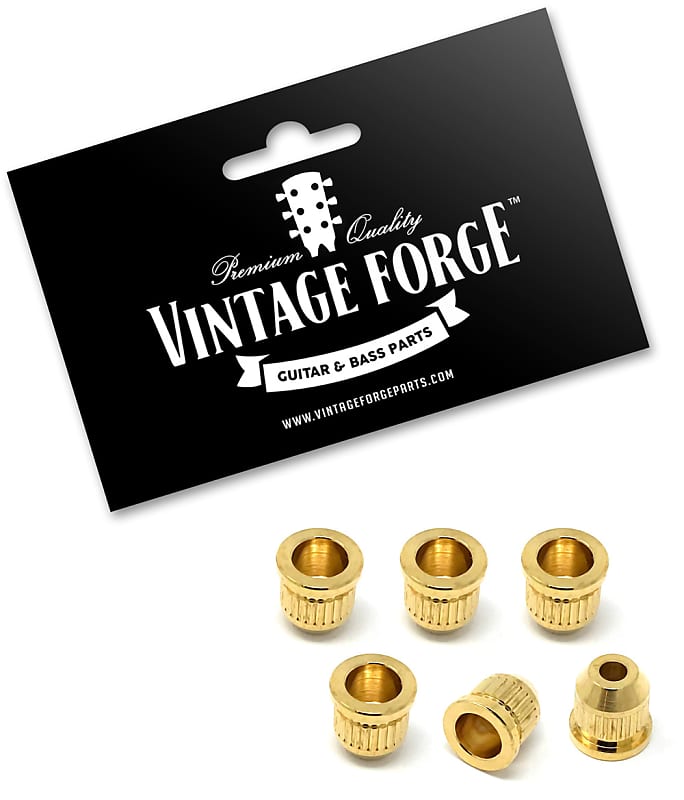 Gold Vintage String-Through Body Ferrules for Fender | Reverb