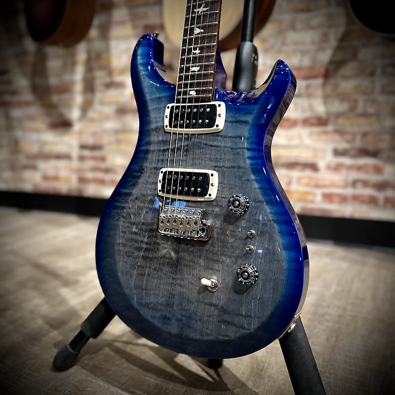PRS S2 Custom 24-08 GW - Faded Gray Black Blue Burst | Reverb