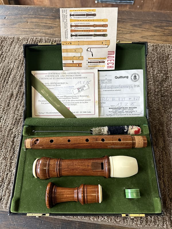 Moeck Rottenburgh 439 Rosewood Alto Recorder 1985 - Rosewood | Reverb