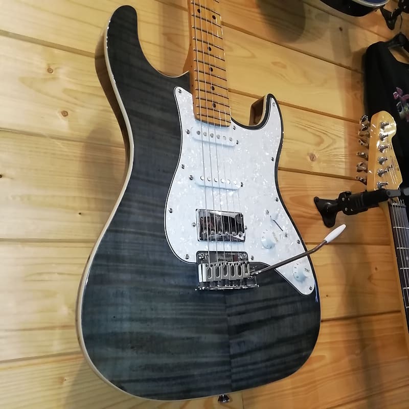 JET GUITARS - JS450 Transparent Black - Roasted Maple | Reverb France