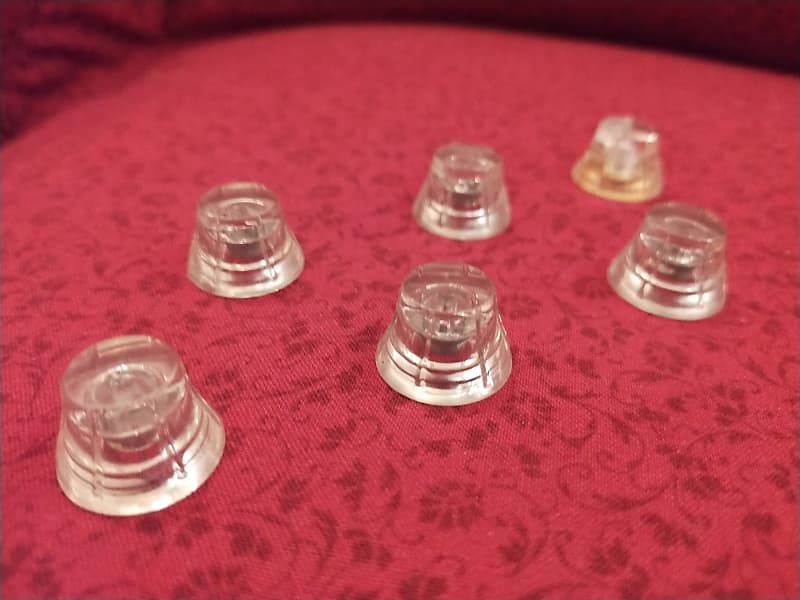 Set or 6 Vintage 1960s Silvertone 1429 Control Knobs - 1454 | Reverb