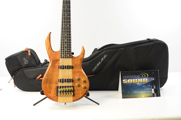 Carvin LB76 6-String Electric Bass Guitar - Maple-Koa w/Gig | Reverb