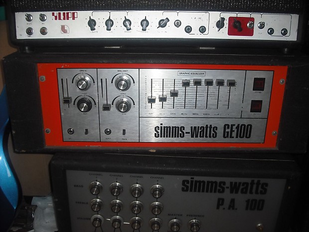 Simms Watts GE100 valve power amp solid state preamp | Reverb