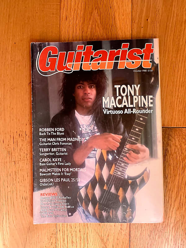 Guitarist UK Magazine Tony Macalpine Edition 1988 Multi | Reverb