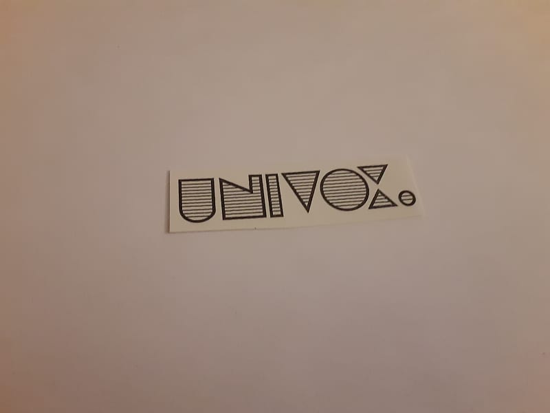 Univox waterslide Headstock decal logo #HL9 | Reverb