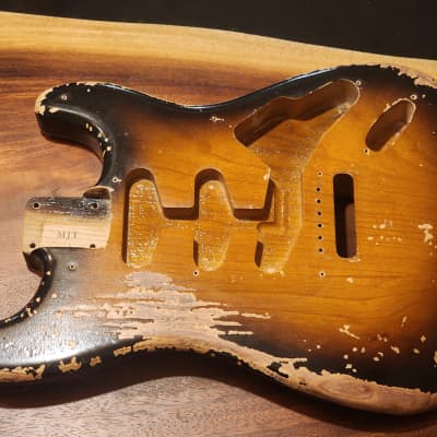 MJT Stratocaster Body - Sunburst Nitro Heavy Relic | Reverb