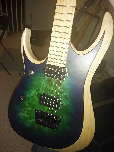 Ibanez RGD iron Label 2017 Surreal Blue Burst Left Handed | Reverb