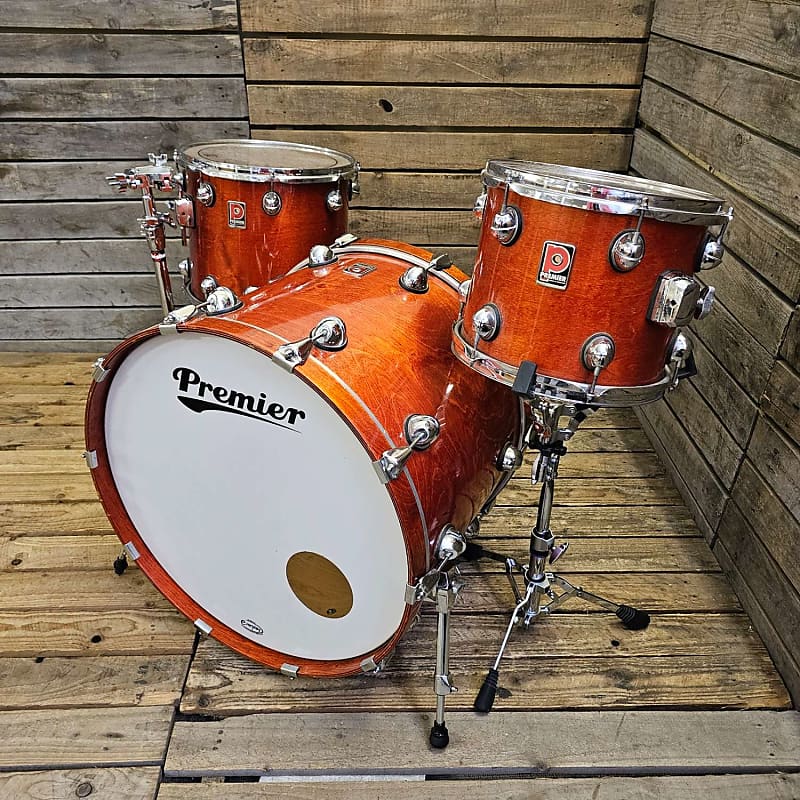 Drum Kit Premier Genista Made In England, Orange Lacquer | Reverb