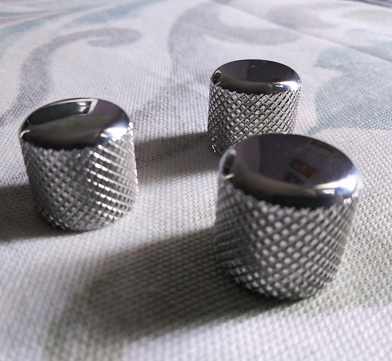 Washburn Barrel Knobs - Push-on (Chrome) Volume & Tone Knobs | Reverb